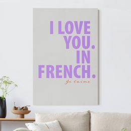 Bilderwelten Akustikbild | Wandbild schallabsorbierend - I love you in french