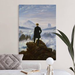 Bilderwelten Akustikbild | Wandbild schallabsorbierend - Caspar David Friedrich - Der Wanderer &uuml;ber dem Nebelmeer
