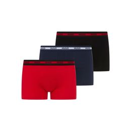 Trunk HUGO UNDERWEAR "TRIPLET PLANET", Herren, Gr. XXL (56), 3 Stk., open miscellaneous 967, Jersey, Obermaterial: 95% Baumwolle, 5% Elasthan, normal, Unterhosen, Logos am elastischen Bund, mittlere Bundh&ouml;he
