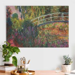 Bilderwelten Akustikbild | Wandbild schallabsorbierend - Claude Monet - Japanische Br&uuml;cke im Garten von Giverny