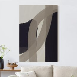 Bilderwelten Akustikbild | Wandbild schallabsorbierend - Komposition in Schwarz Beige und Creme