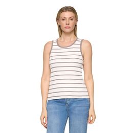 T-Shirt Cartoon "Damen mit Rundhalsausschnitt", Damen, Gr. 34, cream, beige, Obermaterial: 95% Baumwolle, 05% Elasthan, tailliert normal, Rundhals, Shirts T-Shirt
