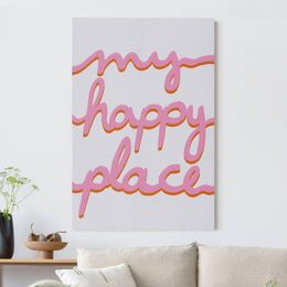 Bilderwelten Akustikbild | Wandbild schallabsorbierend - My Happy Place in Pink