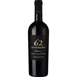 Cantine San Marzano Anniversario 62 di Manduria Riserva Primitivo 2019 Halbtrocken - Apulien &ndash; Rotwein Keine Angabe
