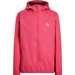 Regenjacke McKINLEY "KI.-REGENJACKE KEREOL III J", Kinder, Gr. 104, pink schwarz, Obermaterial: 100% Polyamid, Jacken Regenjacke, sportlicher Stil, mit AQUAMAX-Technologie, verschwei&szlig;te N&auml;hte