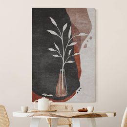 Bilderwelten Akustikbild | Wandbild schallabsorbierend - Boho Blumen in Vase III