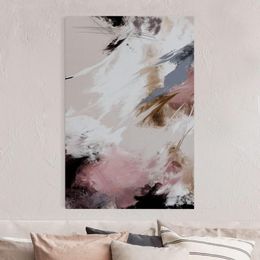 Bilderwelten Akustikbild | Wandbild schallabsorbierend - Verschwimmendes Ros&eacute;