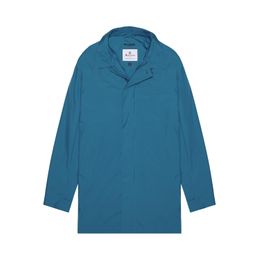 Parka AQUASCUTUM ACTIVE "RLG PACKABLE TRENCHCOAT Herren", Herren, Gr. L, petrolium, Softshell, 100% Polyester, normal normal, Jacken Parka, Regenmantel Herren, leichte Jacke, &Uuml;bergangsjacke, Outdoor, Sale