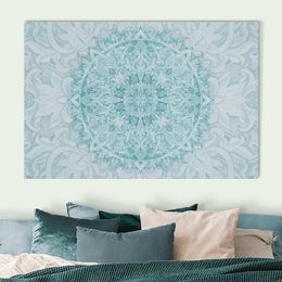 Bilderwelten Akustikbild Mandala Aquarell Ornament t&uuml;rkis