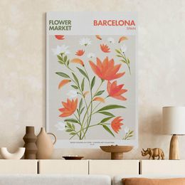 Bilderwelten Akustikbild | Wandbild schallabsorbierend - Flower Market - Barcelona