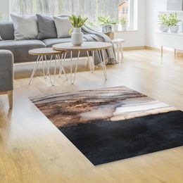 Bilderwelten Vinylteppich Blumentanz in Schwarz