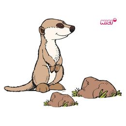 Bilderwelten Wandtattoo Tiere modern selbstklebend Wandaufkleber - NICI - Meerkat - Wandsticker Kinderzimmer Baby M&auml;dchen Jungen