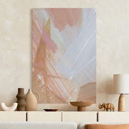 Bilderwelten Akustikbild | Wandbild schallabsorbierend - Pink und Vanille I