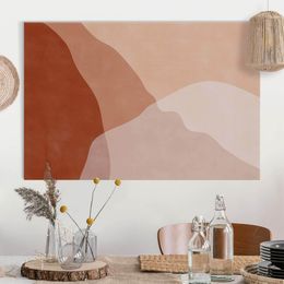 Bilderwelten Akustikbild | Wandbild schallabsorbierend - Zarte Terracotta Formen