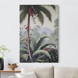 Bilderwelten Akustikbild | Wandbild schallabsorbierend - Antiker Dschungel mit roten Fr&uuml;chten