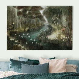 Bilderwelten Akustikbild | Wandbild schallabsorbierend - Fluss im tiefen Dschungel