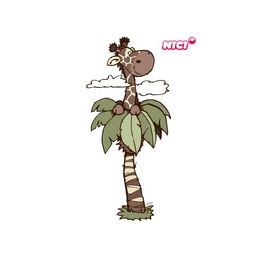 Bilderwelten Wandtattoo NICI - Wild Friends - Giraffe auf dem Baum