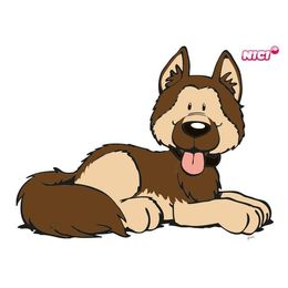 Bilderwelten Wandtattoo NICI - German Shepherd Hund -liegender Sch&auml;ferhund