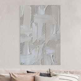 Bilderwelten Akustikbild | Wandbild schallabsorbierend - Farbspachtel in Creme