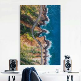 Bilderwelten Akustikbild | Wandbild schallabsorbierend - Hawaii K&uuml;ste von oben