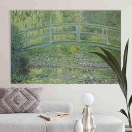 Bilderwelten Akustikbild | Wandbild schallabsorbierend - Claude Monet - Japanische Br&uuml;cke