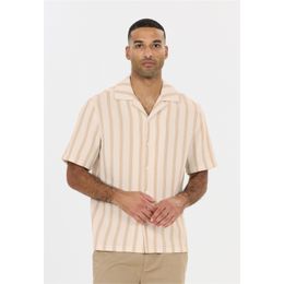 Outdoorhemd NOU "Puth", Herren, Gr. L, US-Gr&ouml;&szlig;en, beige, 60% Baumwolle, 40% Polyester, gestreift, normal, ohne Ausschnitt, Hemden, atmungsaktiv