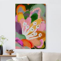Bilderwelten Akustikbild | Wandbild schallabsorbierend - Farbenfrohes Bl&uuml;ten Close-Up