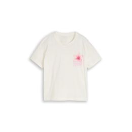 T-Shirt Tom Tailor, Jungen, Gr. 128, whisper wei&szlig;, Single Jersey, Obermaterial: 100% Baumwolle, oversize, Rundhals, Shirts T-Shirt
