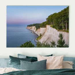 Bilderwelten Akustikbild | Wandbild schallabsorbierend - R&uuml;gen Kreidek&uuml;ste bei Sonnenuntergang