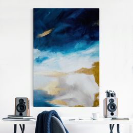 Bilderwelten Akustikbild | Wandbild schallabsorbierend - Winterlandschaft mit Akzenten