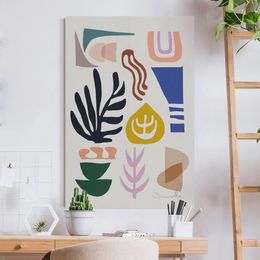 Bilderwelten Akustikbild | Wandbild schallabsorbierend - Bunte Scherenschnittformen