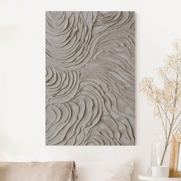 Bilderwelten Akustikbild | Wandbild schallabsorbierend - Strukturen in Beige mit Schatten