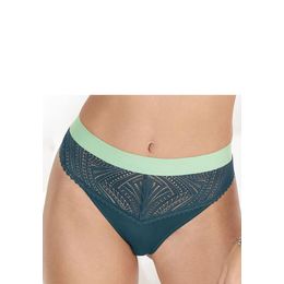 s.Oliver String 'Clemence' mehrfarbig Gr. 36/38 f&uuml;r Damen. Mit Spitze. K&ouml;rpernah