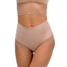 String MAGIC BODYFASHION, Damen, Gr. L, cappuccino, Spitze, Obermaterial: 80% Polyamid, 20% Elasthan, k&ouml;rpernah, Unterhosen String, mit Spitze, hohe Taille
