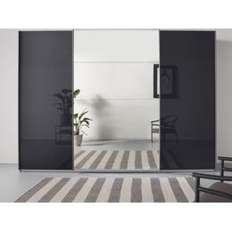 Schwebet&uuml;renschrank Rauch "Kleiderschrank Schrank Garderobe Ankleide TOPSELLER OTELI", grau (graumetallic, hochglanz effektgrau), B:315cm H:229cm T:62cm, Holzwerkstoff, Schr&auml;nke, Schwebet&uuml;renschrank, Breiten 203/271/315/360 cm H&ouml;hen 210/229 cm MADE IN GERMANY