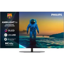 Philips LED-Fernseher "65OLED810/12", Energieeffizienz: F (A-G), schwarz, 65, Fernseher, Ambilight, P5 AI Picture Engine, Dolby Vision & HDR10+, Dolby Atmos