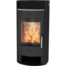 Kaminofen FIREPLACE "&raquo;MAIA Stahl Exklusiv&laquo;", schwarz, Kamin&ouml;fen, Warmhaltefach mit Stein, Aufstellort in deinem Zuhause