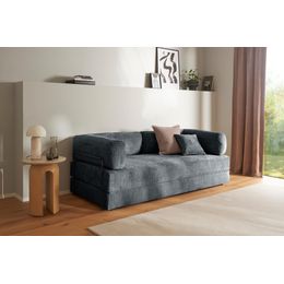 Schlafsofa HOMSY BY ANA JOHNSON "Folda Dauerschl&auml;fer, B: 206 cm, Liegefl. 181x198 cm", dunkelgrau, B:206cm H:72cm T:94cm, Sofas, Schlafsofa, mit Bett-/Schlaffunktion, inkl. 1x Zierkissen, Tonnentaschenfederkern