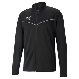 Trainingsjacke Puma "TEAMRISE TRAINING POLY JACKET", Herren, Gr. L, Puma schwarz, Puma wei&szlig;, Piqu&eacute;, Obermaterial: 100% Polyester, unifarben, regular fit normal, Jacken Trainingsjacke, sportlicher Stil mit kontrastfarbener Paspelierung