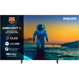 Philips OLED-Fernseher "77OLED810/12", Energieeffizienz: F (A-G), schwarz, 77, Fernseher, Ambilight, P5 AI Picture Engine, Dolby Vision & HDR10+, Dolby Atmos