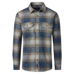 Langarmhemd Casamoda "Casamoda Hemdjacke kariert", Herren, Gr. M, Normalgr&ouml;&szlig;en, blau, 100% Baumwolle, kariert, l&auml;ssig geschnitten, Hemden