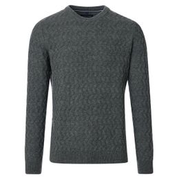 Strickpullover Casamoda "Casamoda Pullover uni", Herren, Gr. XL, gr&uuml;n, 80% Wolle, 20% Nylon, Pullover Strickpullover