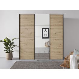 Schwebet&uuml;renschrank Rauch "Kleiderschrank Schrank Garderobe Ankleide TOPSELLER OTELI", braun (eiche artisan), B:203cm H:210cm T:62cm, Holzwerkstoff, Schr&auml;nke, Schwebet&uuml;renschrank, Breiten 203/271/315/360 cm H&ouml;hen 210/229 cm MADE IN GERMANY