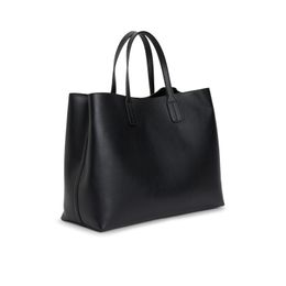 Henkeltasche Tommy Hilfiger "TH ICON SATCHEL", Damen, Gr. B/H/T: 38cm x 29cm x 15cm, schwarz, Lederimitat, Taschen, Damen Handtasche, Shopper, Satchel mit Taschenanh&auml;nger