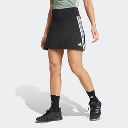 Hosenrock adidas Performance "TRAIN ESSENTIALS 3-STREIFEN WORKOUT SKORT", Damen, Gr. XS, schwarz-wei&szlig; (schwarz, wei&szlig;), Obermaterial: 79% Polyester, 21% Elasthan, R&ouml;cke