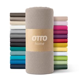 Spannbettlaken OTTO HOME "PAPRIKA", grau (taupe), B:120cm L:200cm, Microfaser-Jersey, Obermaterial: 100% Polyester, Bettlaken, Spannbettlaken, Bettlaken Laken in zwei Qualit&auml;ten: Fleece & Jersey, schnelltrocknend