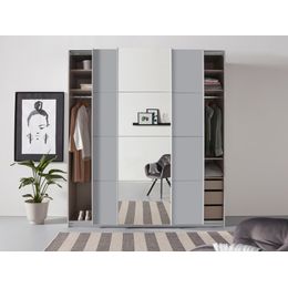Schwebet&uuml;renschrank Rauch "Kleiderschrank Schrank Garderobe Ankleide TOPSELLER OTELI", grau (seidengrau), B:203cm H:229cm T:62cm, Holzwerkstoff, Schr&auml;nke, Schwebet&uuml;renschrank, Breiten 203/271/315/360 cm H&ouml;hen 210/229 cm MADE IN GERMANY
