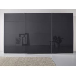 Schwebet&uuml;renschrank Rauch "Kleiderschrank Schrank Garderobe Ankleide TOPSELLER OTELI", grau (graumetallic, hochglanz effektgrau), B:360cm H:210cm T:62cm, Holzwerkstoff, Schr&auml;nke, Schwebet&uuml;renschrank, Breiten 203/271/315/360 cm H&ouml;hen 210/229 cm MADE IN GERMANY