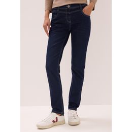 Comfort-fit-Jeans Cecil, Damen, Gr. 34, L&auml;nge 30, rinsed wash, Jeans, 69% Baumwolle, 29% Polyester, 2% Elasthan, unifarben, lang, Jeans, Middle Waist