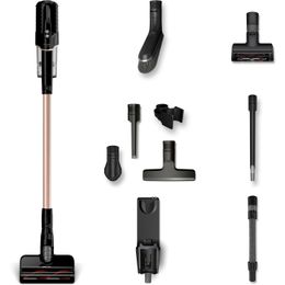 Miele Akku-Handstaubsauger "Duoflex HX1 TotalCare, 2in1-Funktion", schwarz (obsidianschwarz spacegrau), B:26cm H:125cm T:26cm, Akkusauger, mit Elektrob&uuml;rste MultiFloor und CarCare Set, Obsidianschwarz Ros&eacute;gold